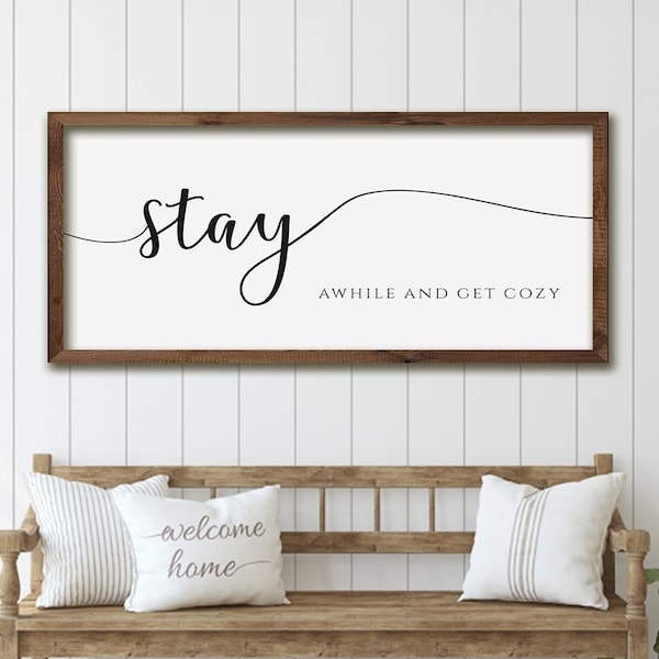 Stay a While Wood Letter Sign - Etsy