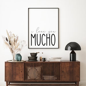 I Love You Mucho Wood Sign - Farmhouse Wall Art - Etsy