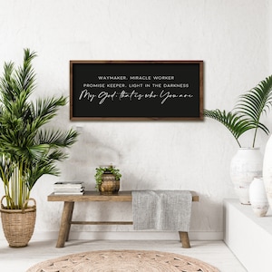 Waymaker Sign, Living Room Wall Decor, Waymaker Miracle Worker Wood ...