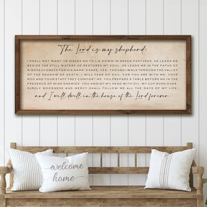 40% OFF Scripture Wall Decor , the Lord is My Shepherd Sign, Living ...