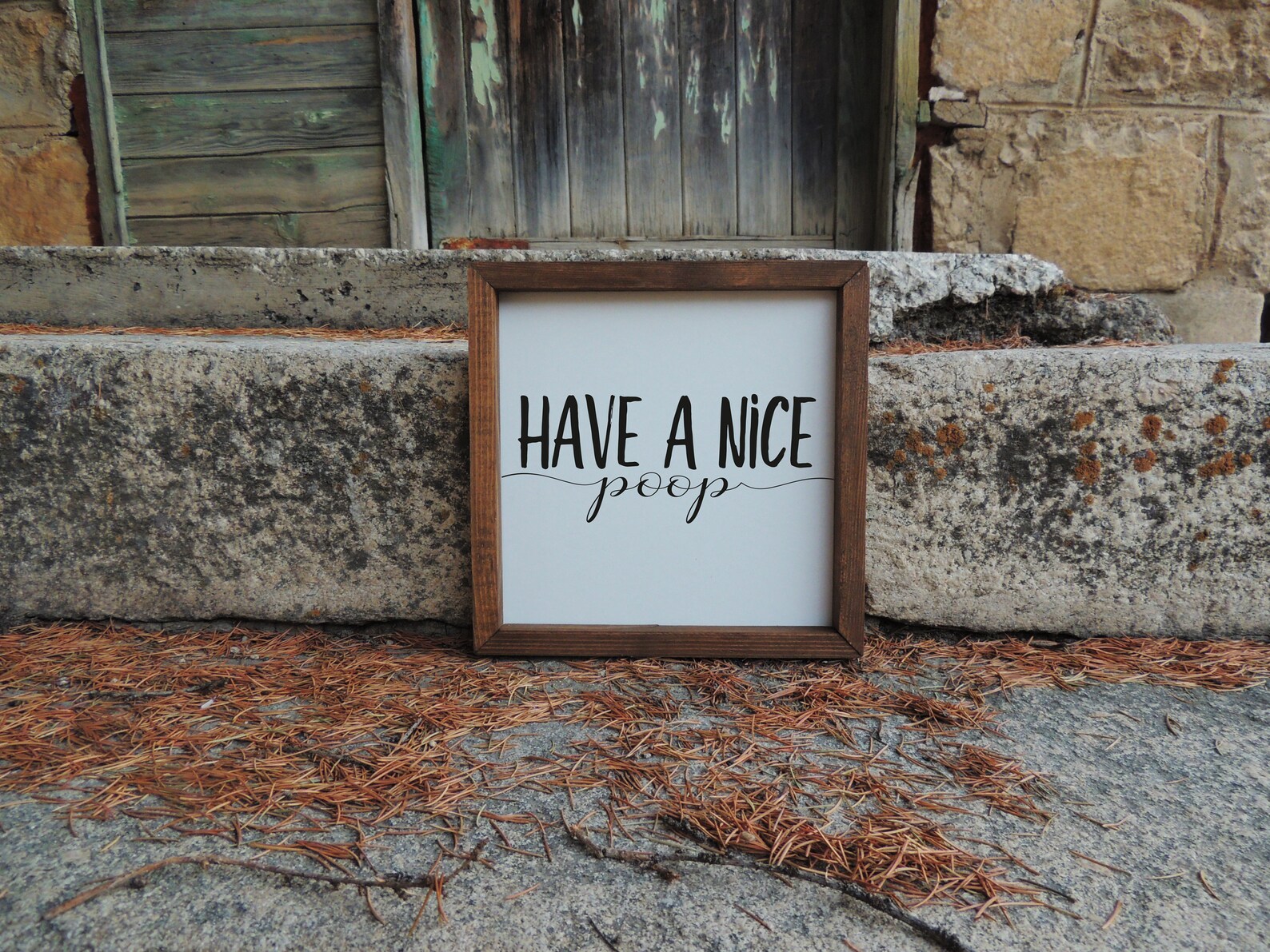 Have a Nice Poop Sign Rustic Bathroom Farmhouse Bathroom | Etsy