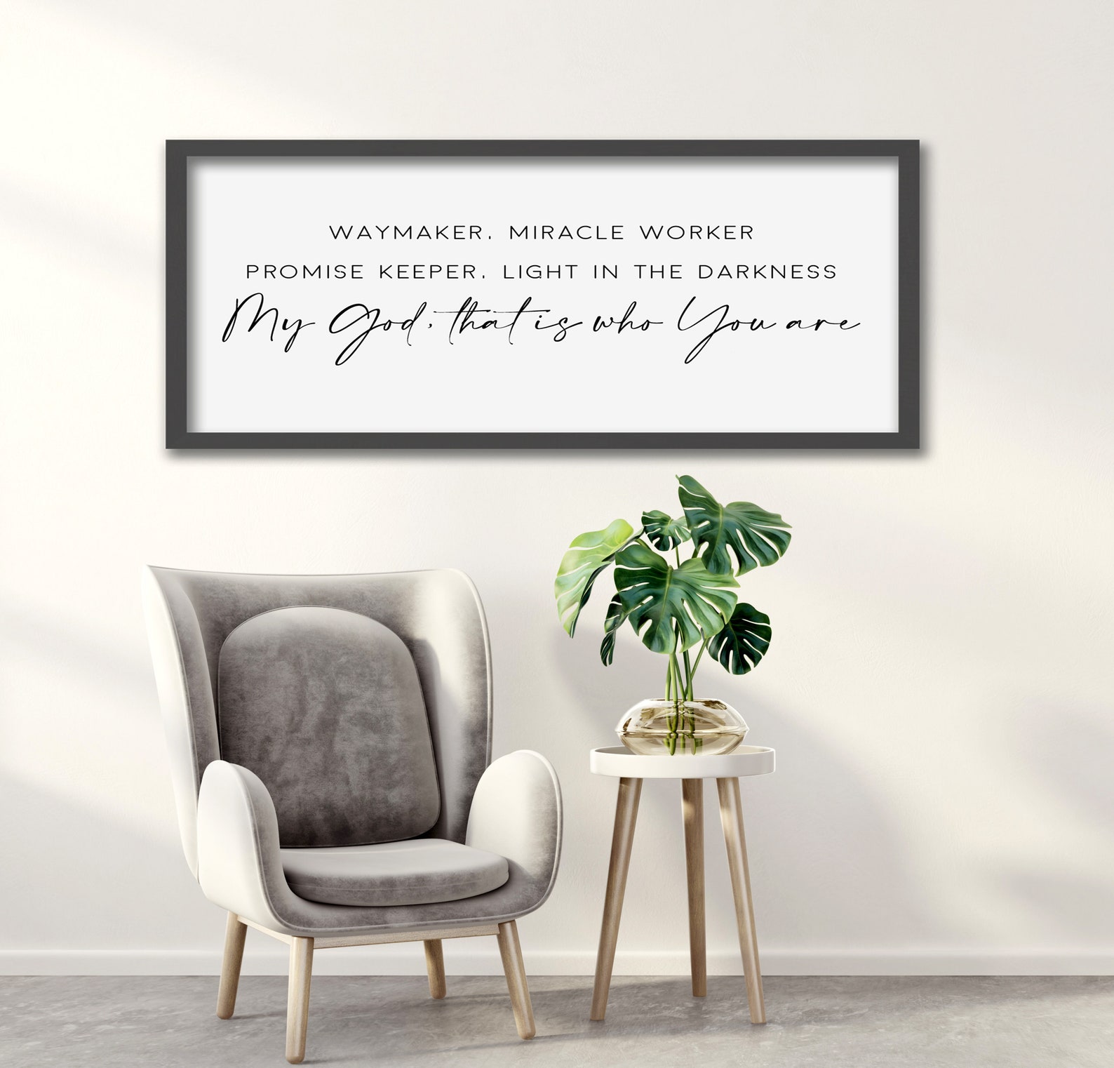 Waymaker Sign Living Room Wall Decor Waymaker Miracle Worker - Etsy