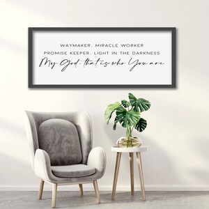 Waymaker Sign, Living Room Wall Decor, Waymaker Miracle Worker Wood ...