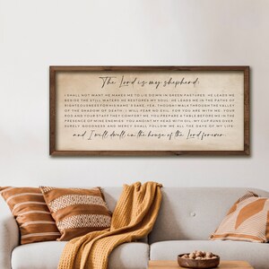 40% OFF Scripture Wall Decor , the Lord is My Shepherd Sign, Living ...