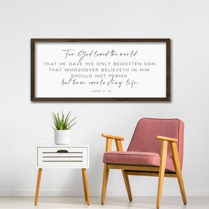 Bible Verse Sign , for God so Loved the World Sign , John 3:16 ...