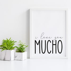 I Love You Mucho Wood Sign, Farmhouse Wall Art, Framed Wood Sign, Gift ...