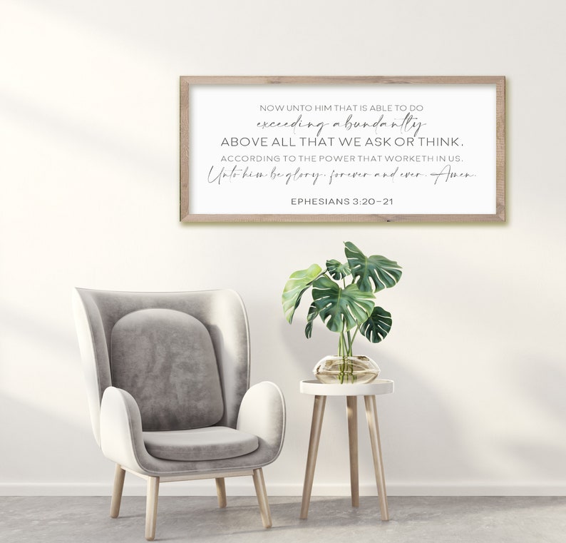 Inspirational Home Decor Signs Now Unto Him Who is Able Sign - Etsy