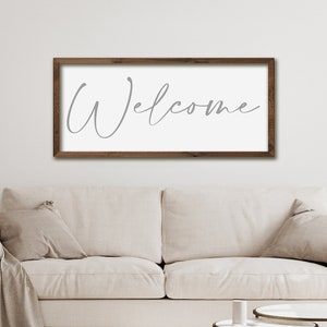 40% OFF Wood Framed Welcome Sign , Wood Framed Sign , Welcome Decor ...