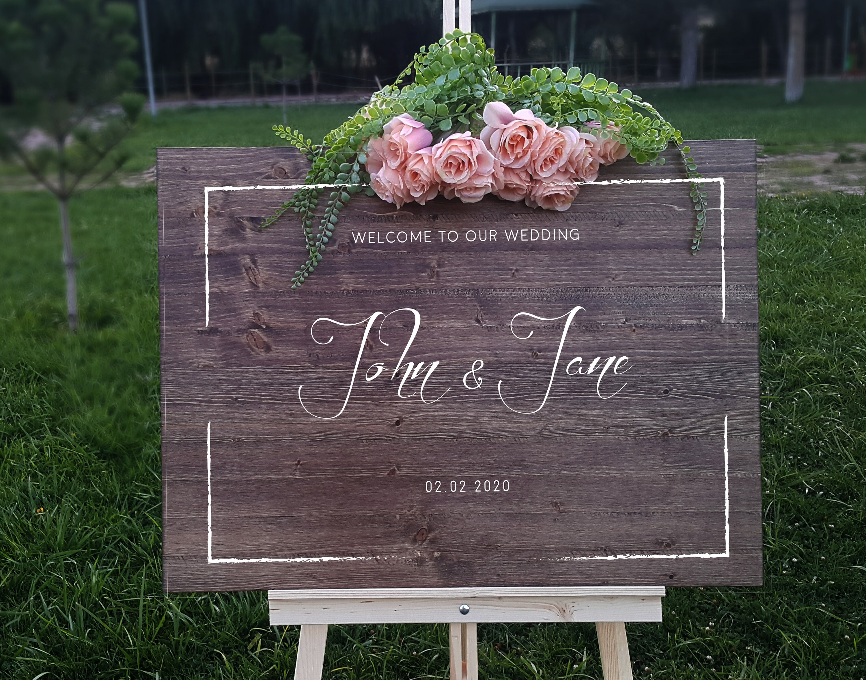 40% OFF Wedding Welcome Sign Custom Wood Wedding Sign - Etsy
