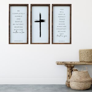 Bible Verse Wall Art Be Completely Humble and Gentle; Be Patient ...
