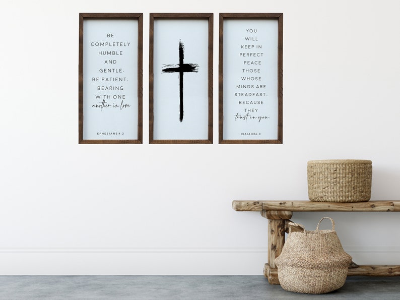 Bible Verse Wall Art Be Completely Humble and Gentle Be | Etsy