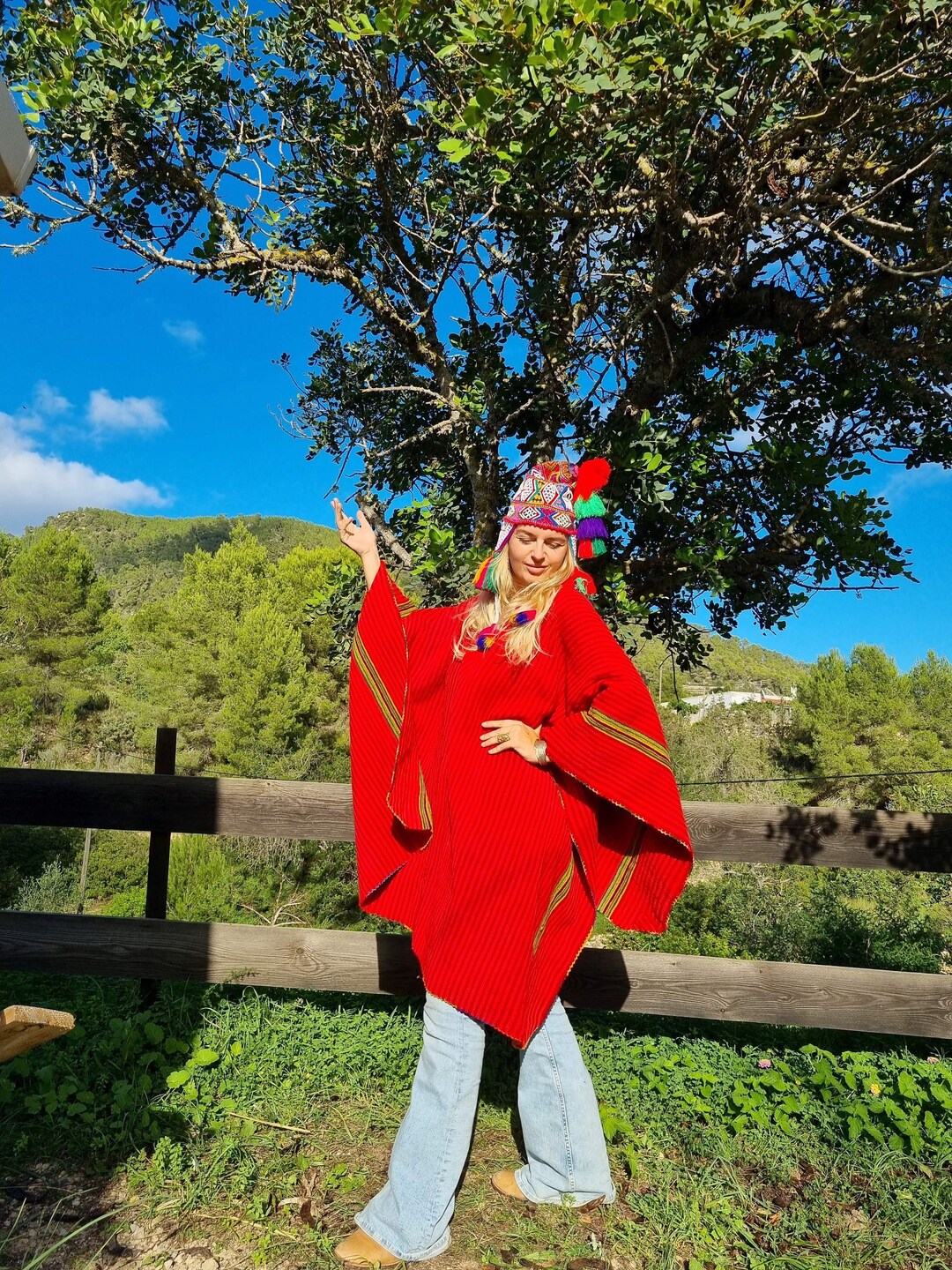 Peruvian Vintage Poncho Shamanic Poncho Traditional Inca Clothing ...