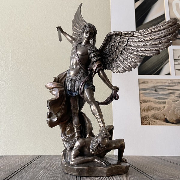 Bronze St Michael Archangel Statue - Etsy