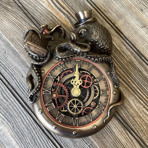 Handmade Steampunk Octopus Wall Clock - Etsy Canada