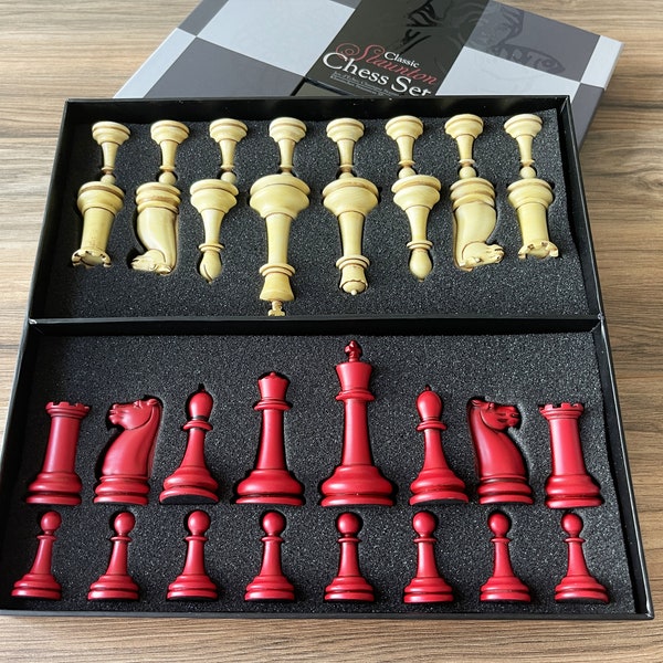Antique Chess Set - Etsy