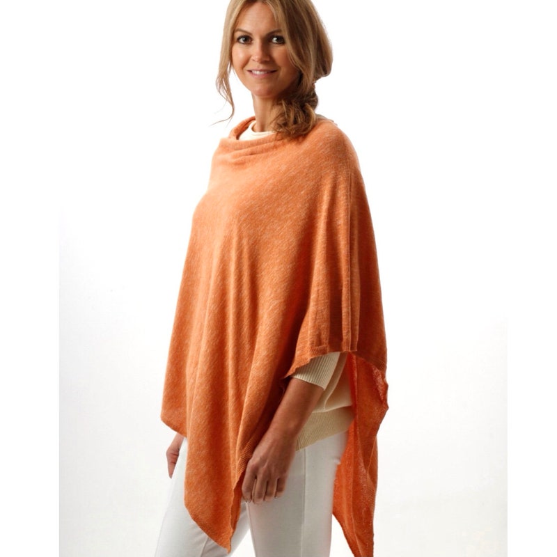 Orange Poncho - Etsy