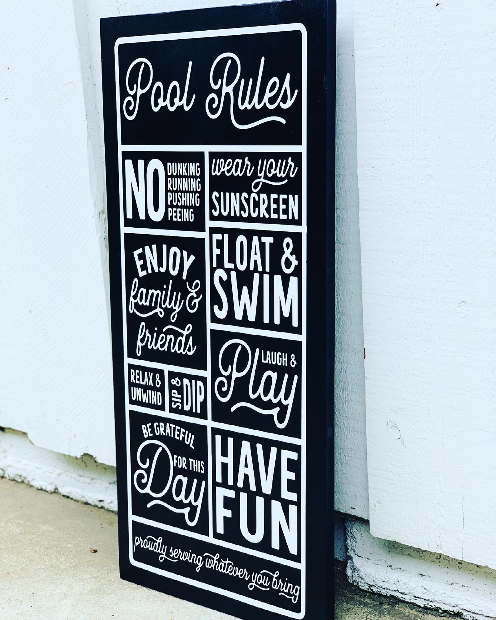 Wood Pool Sign Pool Sign Fun Pool Rules Sign Pool Rules - Etsy