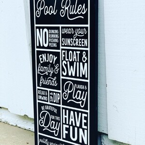 Wood Pool Sign, Pool Sign, Fun Pool Rules Sign, Pool Rules Sign ...