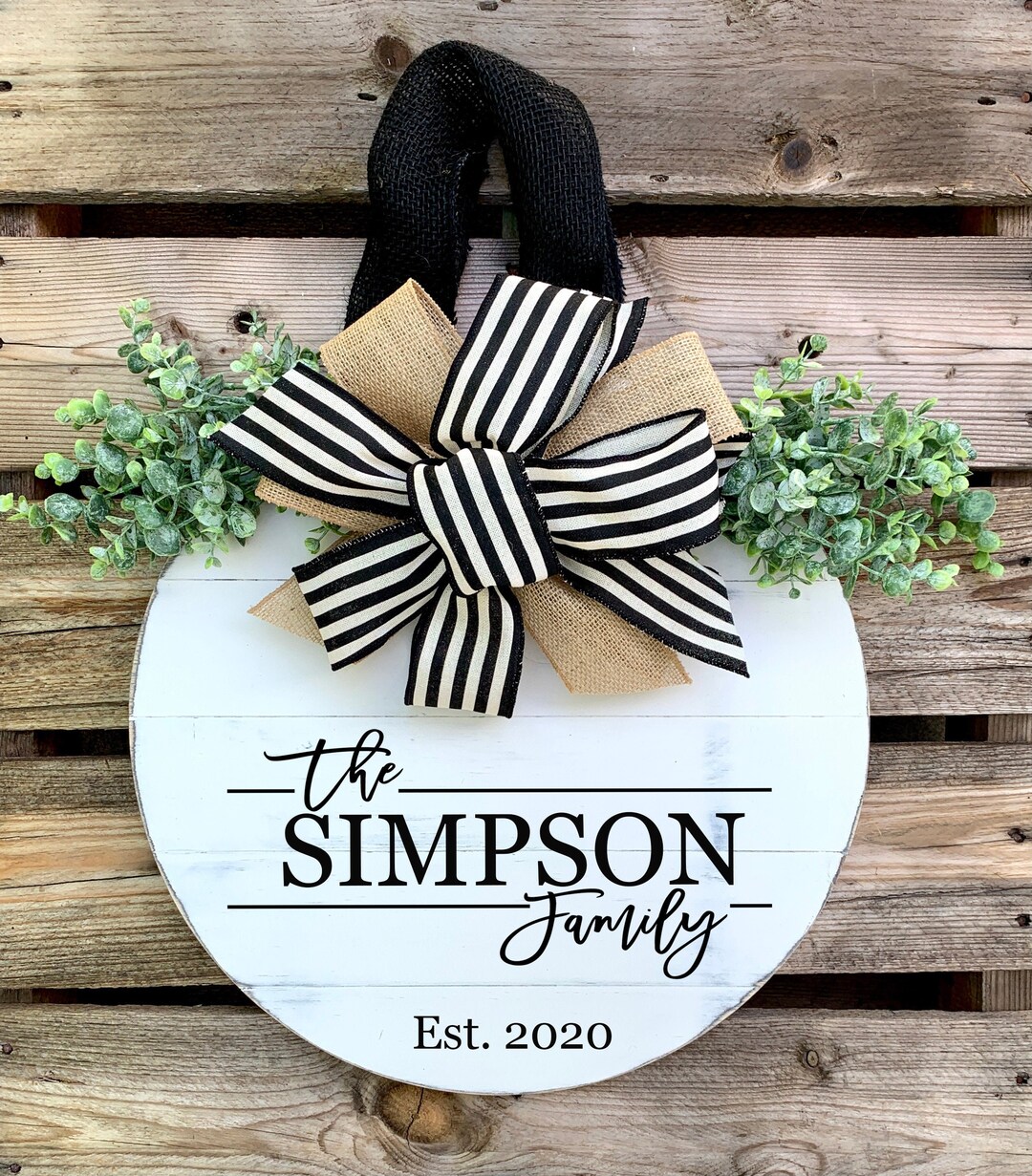 Shiplap Style Front Door Hanger, Shiplap and Eucalyptus Welcome Sign ...
