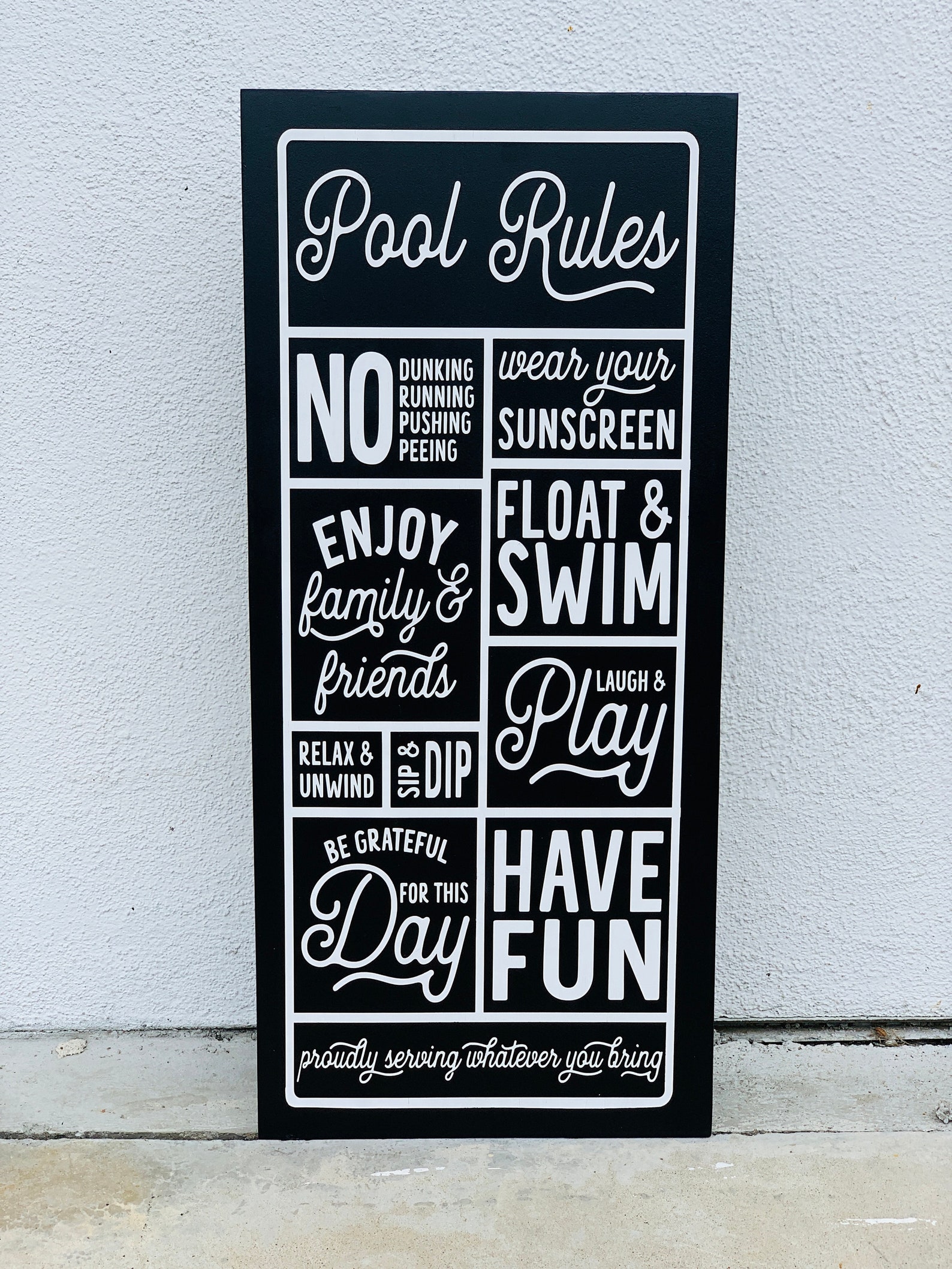 Wood Pool Sign Pool Sign Fun Pool Rules Sign Pool Rules - Etsy
