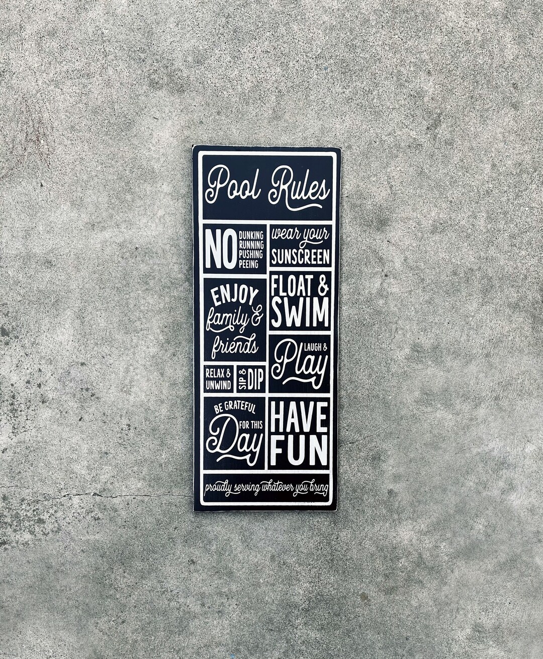 Wood Pool Sign, Pool Sign, Fun Pool Rules Sign, Pool Rules Sign ...