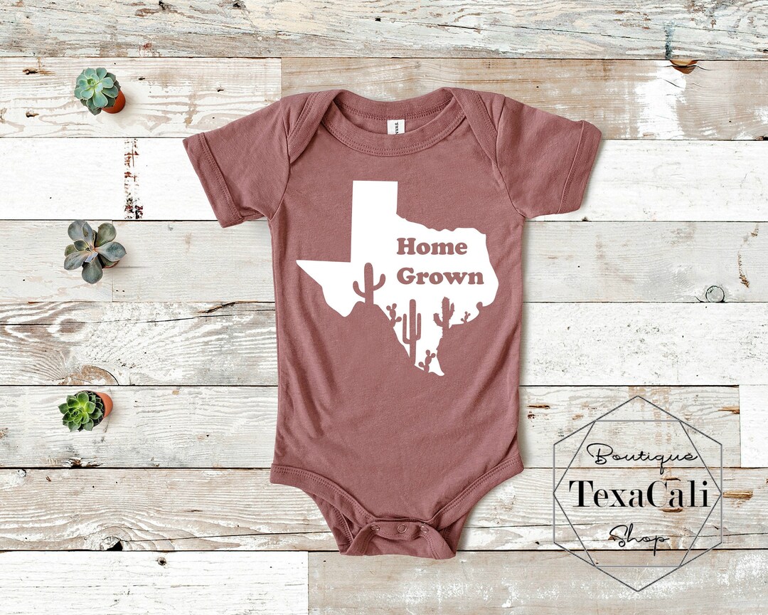 Texas Home Grown Baby Onesie, Baby Bodysuit - Etsy