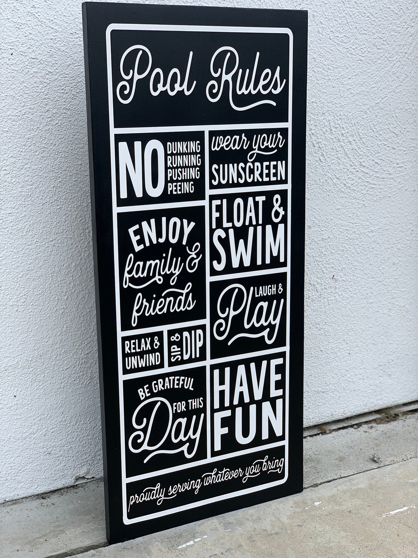 Wood Pool Sign Pool Sign Fun Pool Rules Sign Pool Rules - Etsy