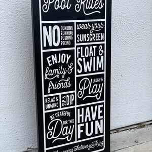 Wood Pool Sign, Pool Sign, Fun Pool Rules Sign, Pool Rules Sign ...