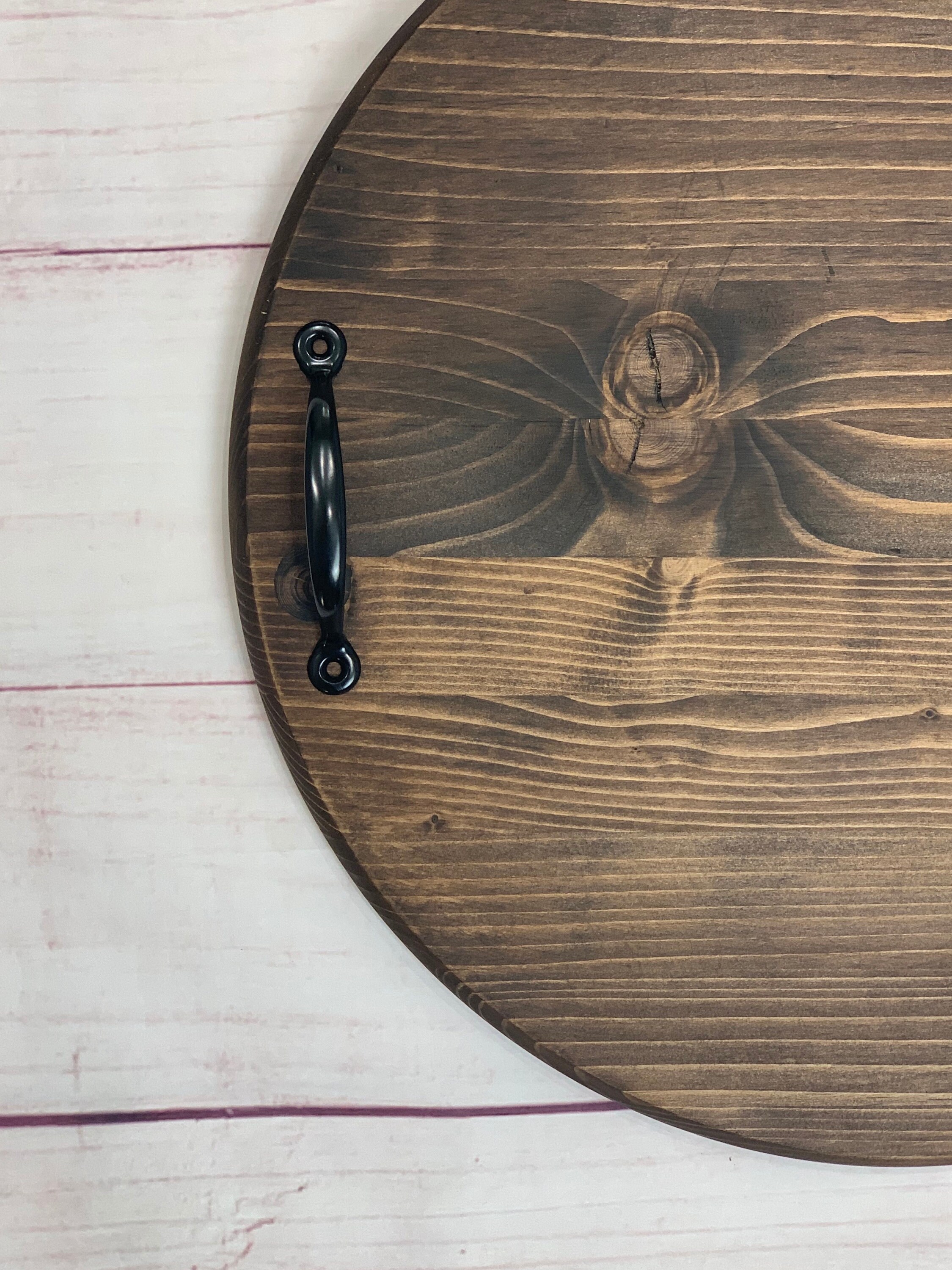 Personalized Serving Tray Personalized Tray Round Wood Tray | Etsy