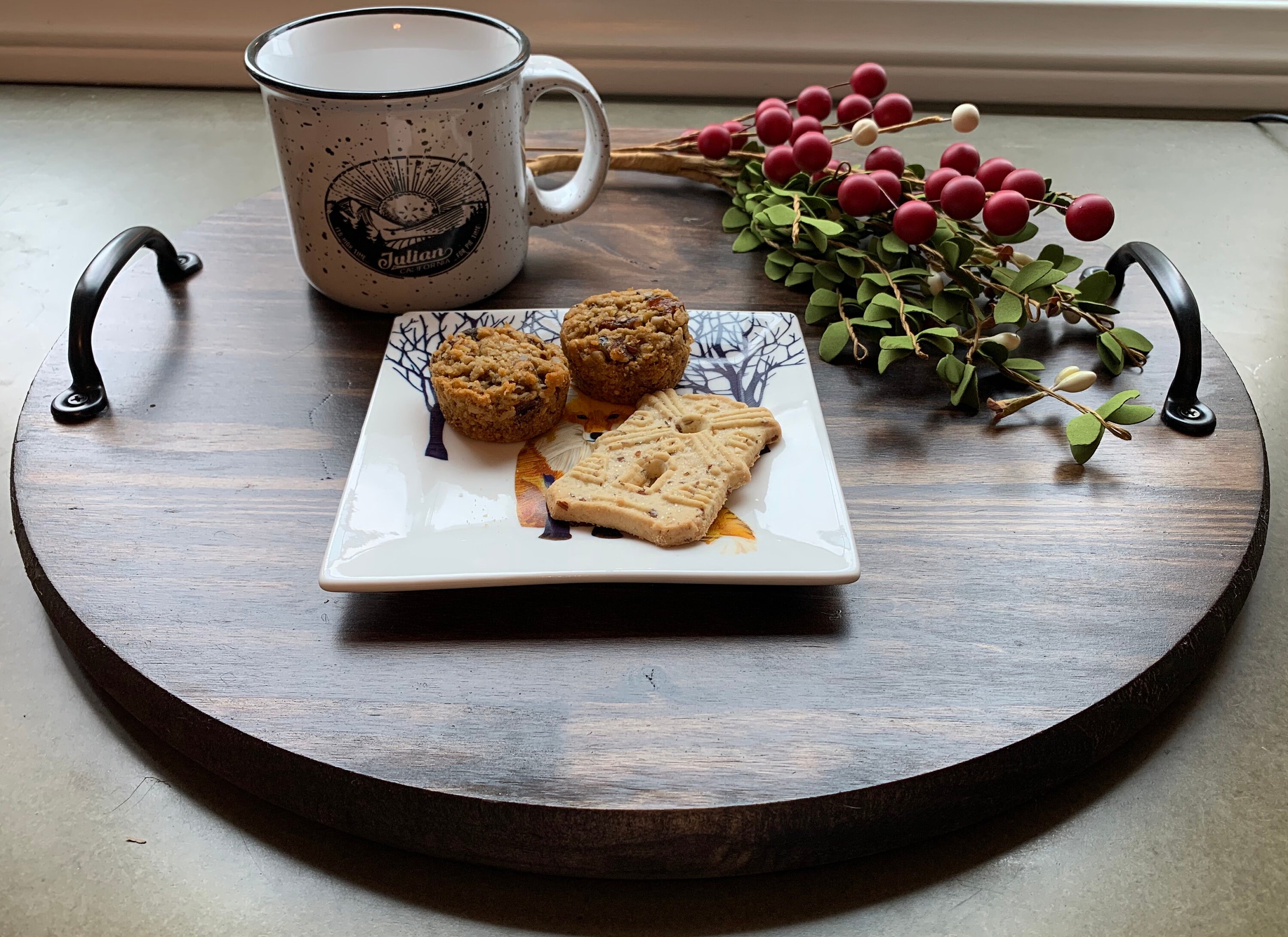 Personalized Serving Tray Personalized Tray Round Wood Tray | Etsy
