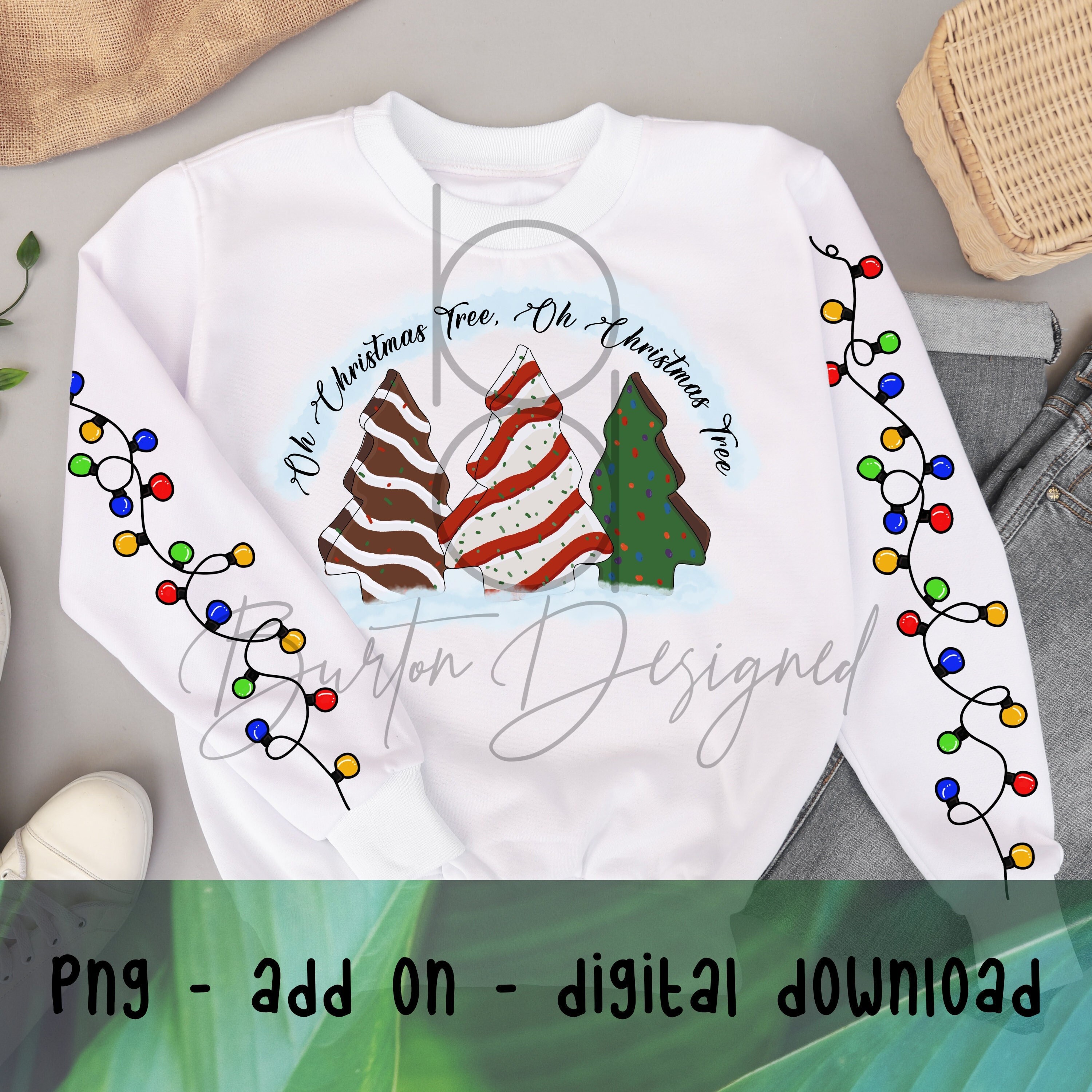 Christmas Lights Ad-on Sleeve Designs Sublimation Ad-on PNG - Etsy