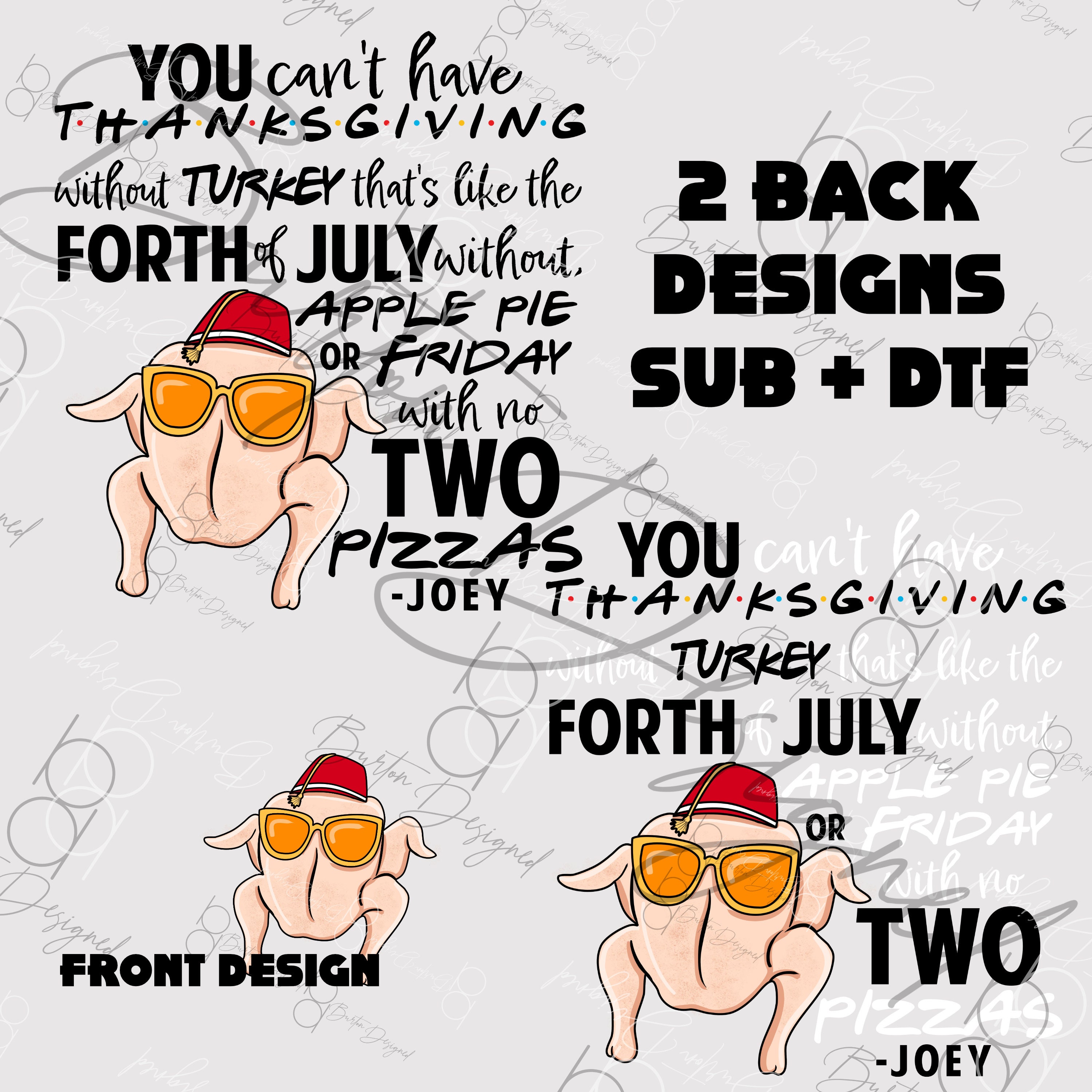 Thanksgiving No Turkey Joey Friends Friendsgiving DTF - Etsy