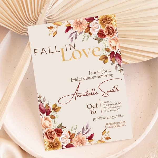 Fall in Love Invitation - Etsy
