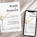 Pearls and Prosecco Bridal Shower Invitation Template; Brunch and ...