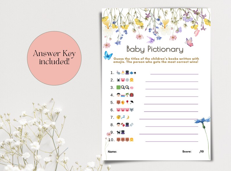 Little Wildflower Baby Shower Games Bundle; Boho Flower Baby Shower ...