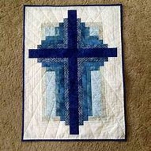 Small Log Cabin Cross Wallhanging (c 2007) - Etsy