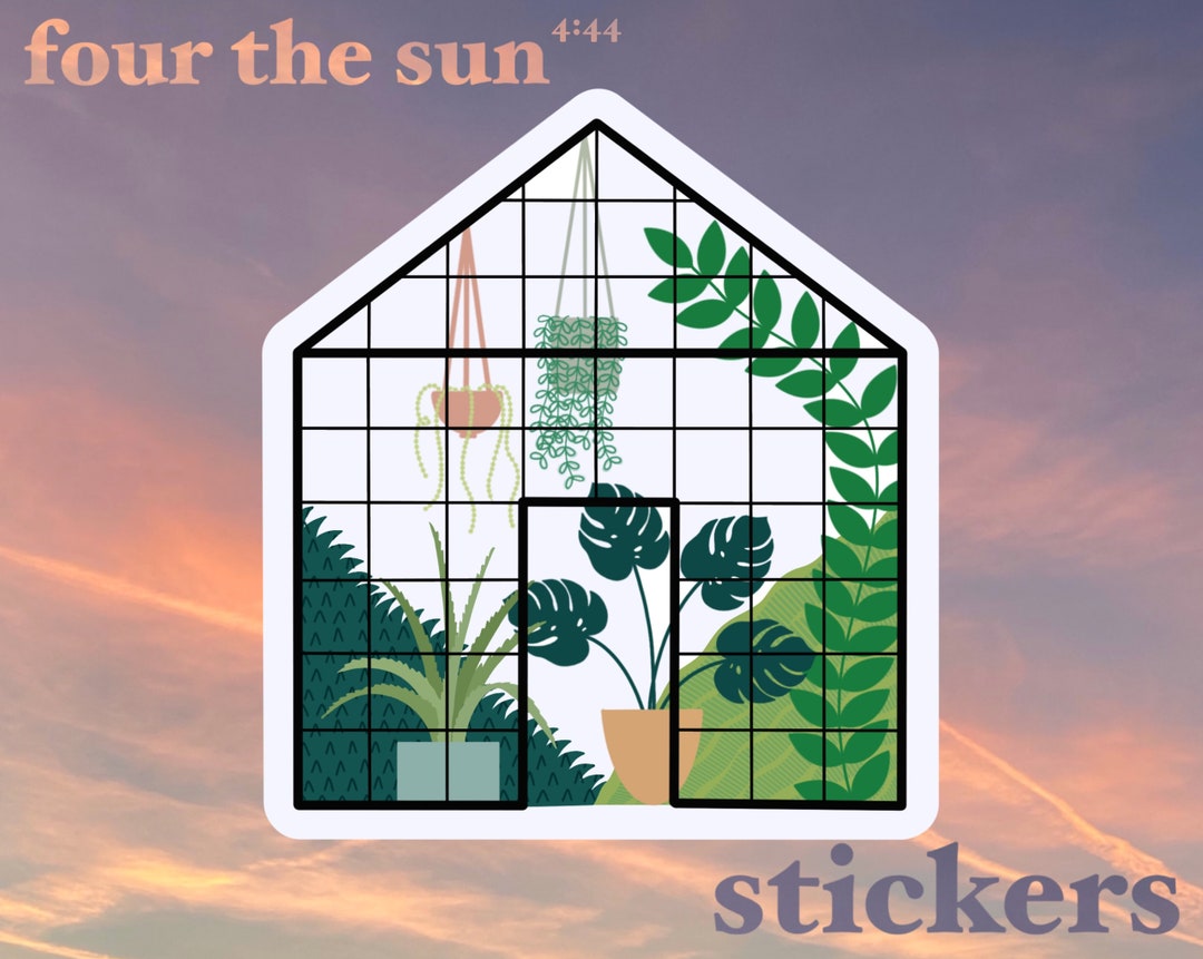 Greenhouse Sticker // Vinyl Matte Sticker- Waterproof, Weatherproof ...