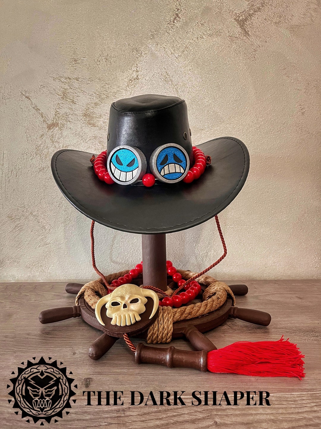 One Piece Portgas D. Ace Hat - Strong World and Necklace (handmade ...