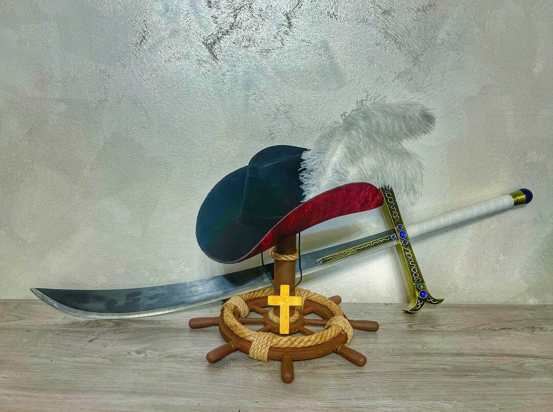 One Piece Drakul Mihawk Hat and Necklace handmade Limited Series - Etsy