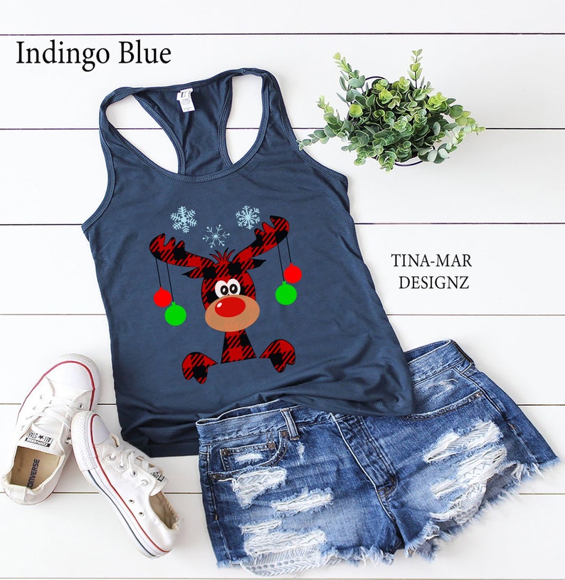 Rudolph the Red Nose Reindeer in Jingle Bell Tank - Etsy