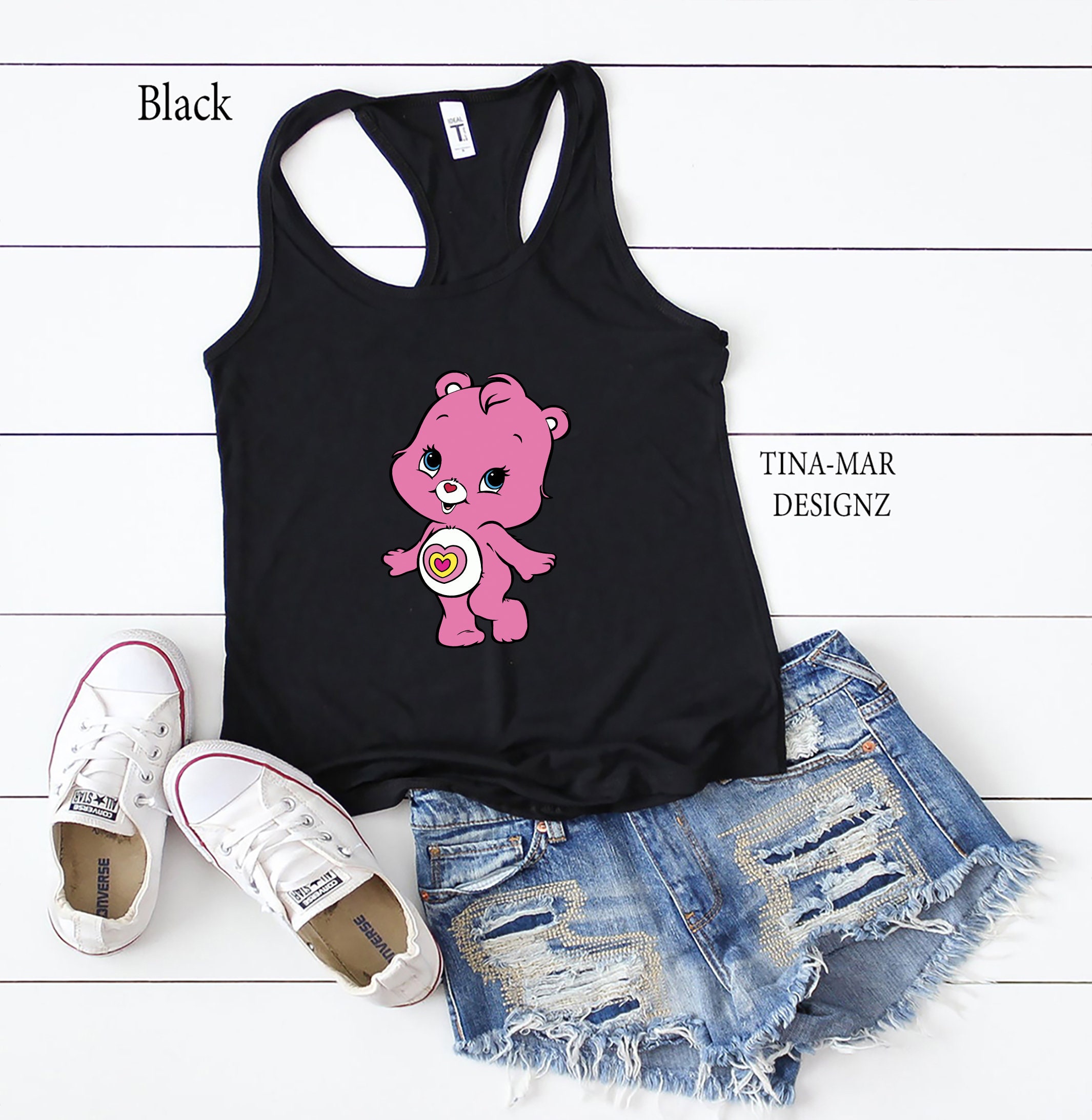 Wonderheart Care Bear Tank Topcute Teddy Bear Tanksfun | Etsy