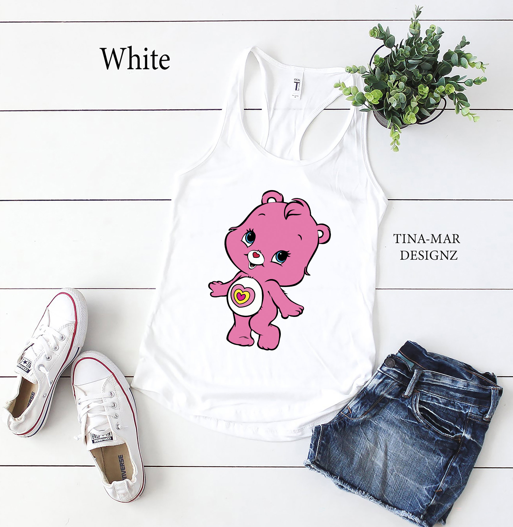 Wonderheart Care Bear Tank Topcute Teddy Bear Tanksfun | Etsy