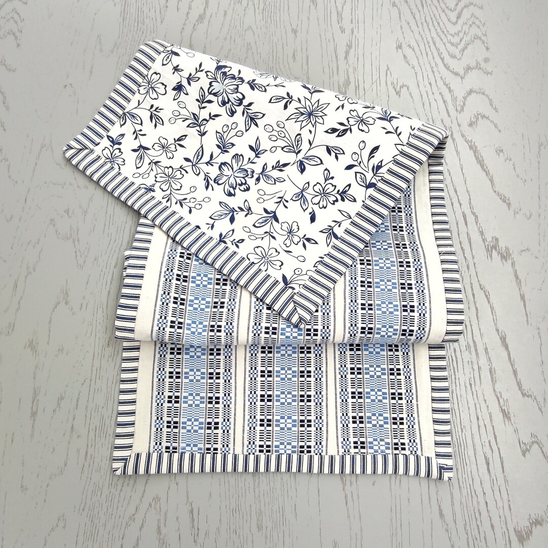 Striped Table Runner Embroidered Table Runner Double-sided Table Runner ...