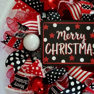 24 Red Black and White Merry Christmas Peek a Boo Santa - Etsy