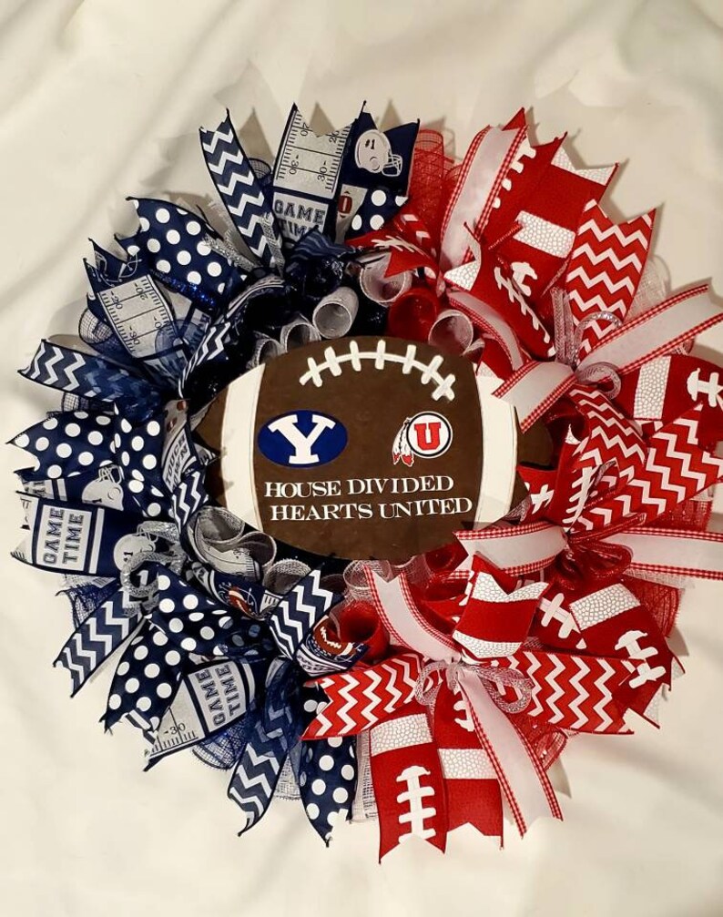 Pick Your Team Deco Mesh Football Wreath - Etsy