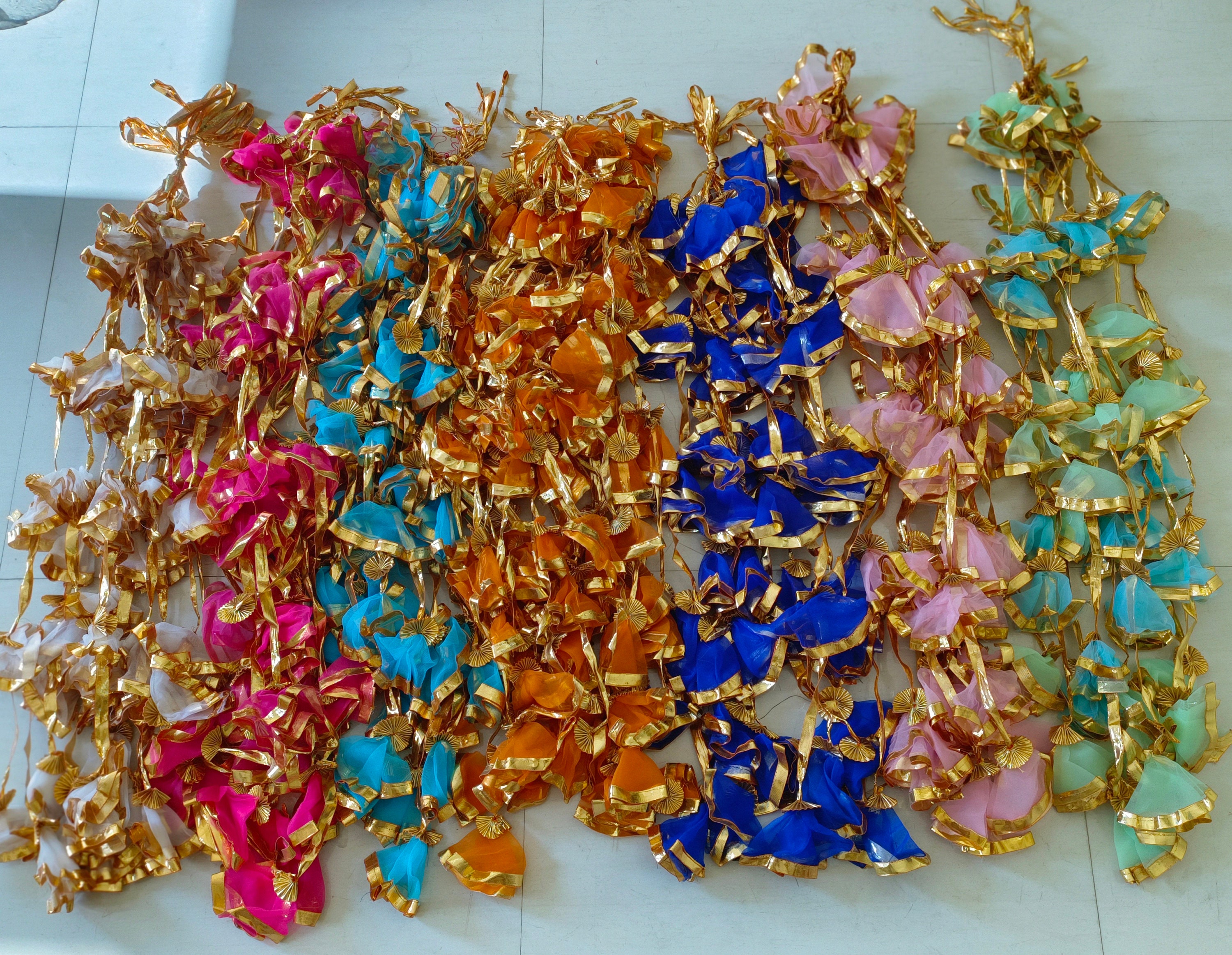 200 Strings FREE SHIPPING Multicolor Indian Wedding Decoration Strings ...