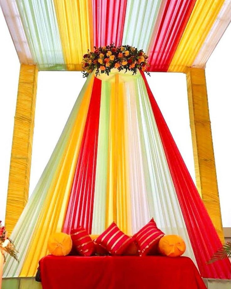 Indian Wedding Backdrop Curtains, Party Decoration Fabric, Home ...