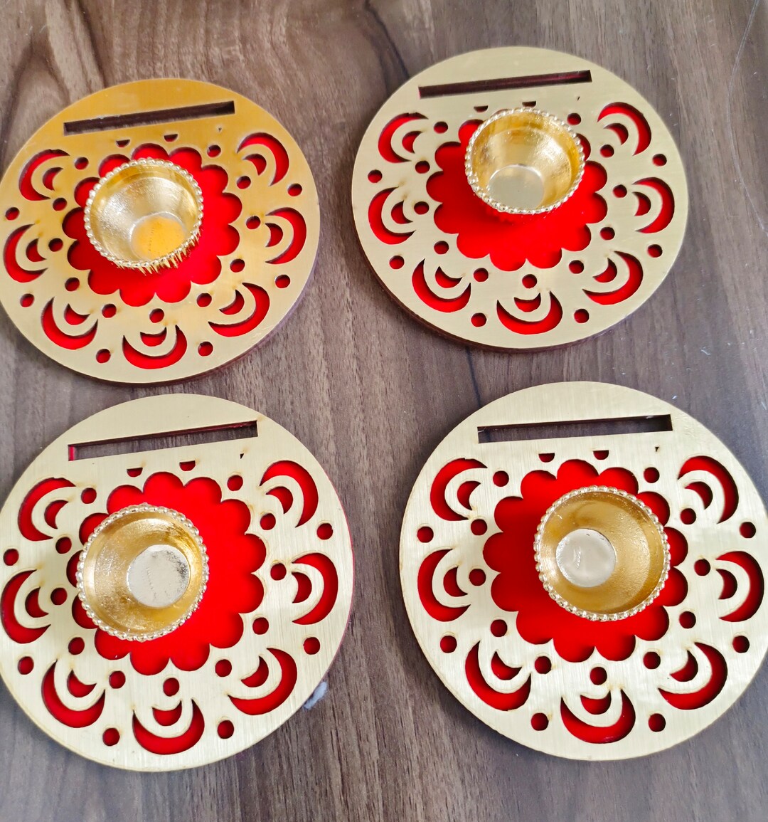 Lot of 100 Pcs Indian Wedding Vermilion Haldi Plates, Wedding Table ...