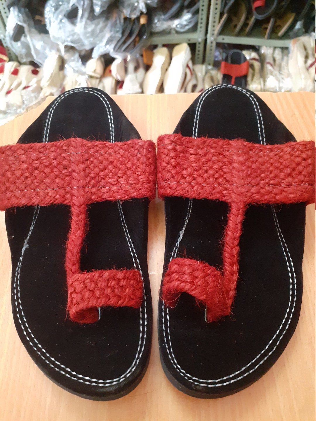 Men's Kolhapuri Slipper Men's Jute Slipper Khussa Shoes Ethnic Handmade ...