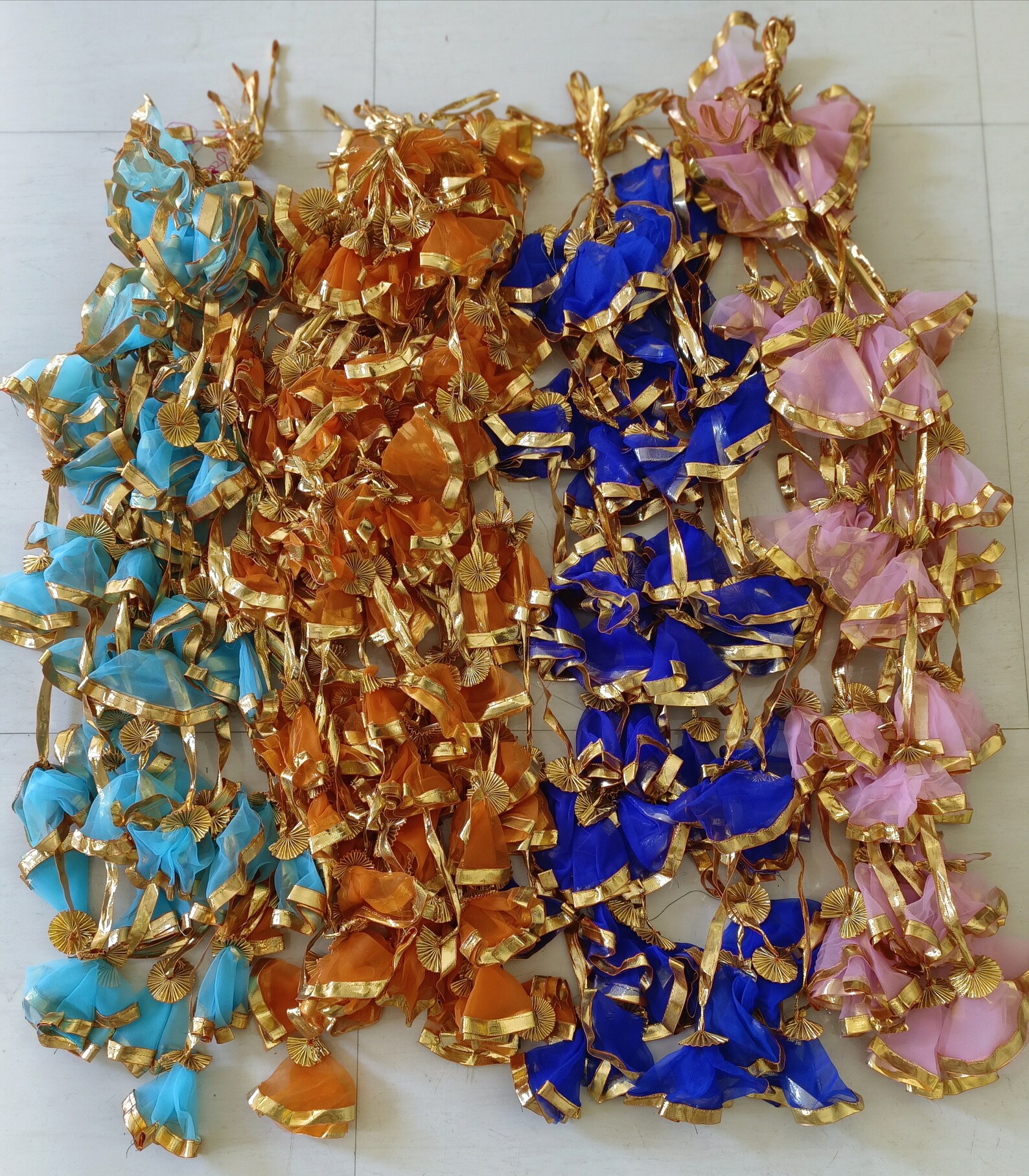 200 Strings FREE SHIPPING Multicolor Indian Wedding Decoration Strings ...